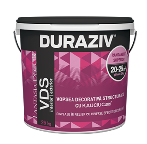 DURAZIV cu Kauciuc® - Vopsea decorativă structurată FANTASIA DECOR , Albă - Duraziv