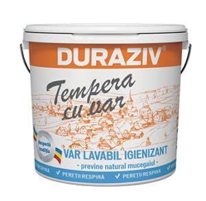 DURAZIV Tempera cu var - Vopsea albă pentru interior - Duraziv